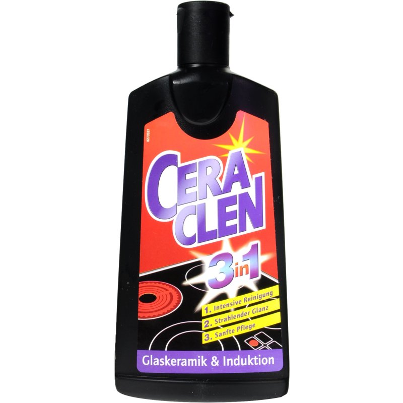 Ceraclen Ceranreiniger 3 in 1 für Glaskeramik und Induktion 3er Pack