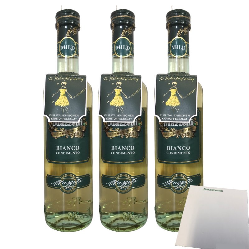 Mazzetti Condimento Balsamico Bianco Balsamessig Balsano 3er Pack (3x