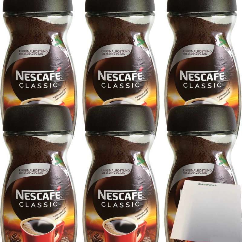 Nescafe Classic 6er Pack (6x200G) + usy Block