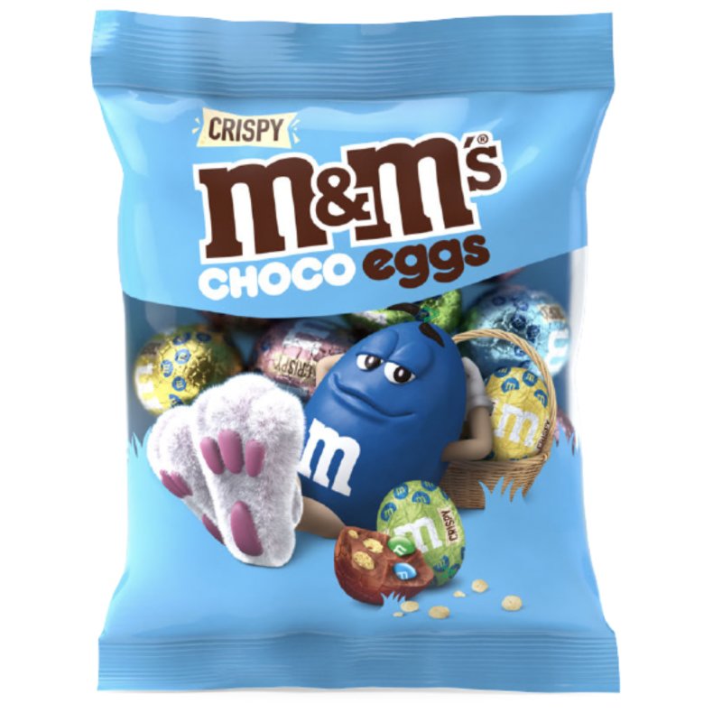 M&M's Moulded Crispy Choco Eggs 5er Pack (5x72g Beutel) + usy Block
