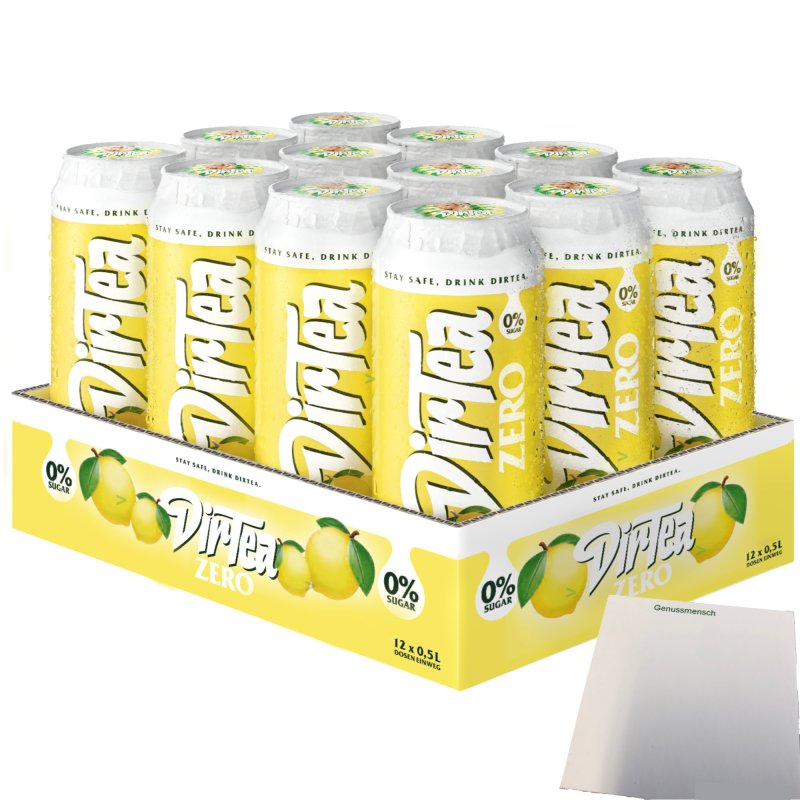 DirTea Lemon ZERO Eistee by Shirin David 6er Pack (6x0,5 Liter Dose)
