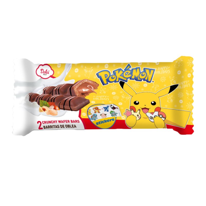 Pokemon Crunchy Wafer Bars 3x45g (3er Pack) + usy Block
