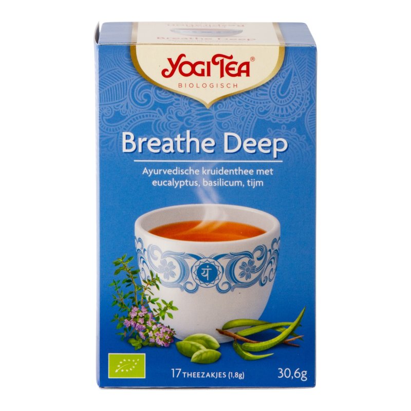 Biologische kruiden thee breathe deep Pakje 17 zakjes x 1,8 gram