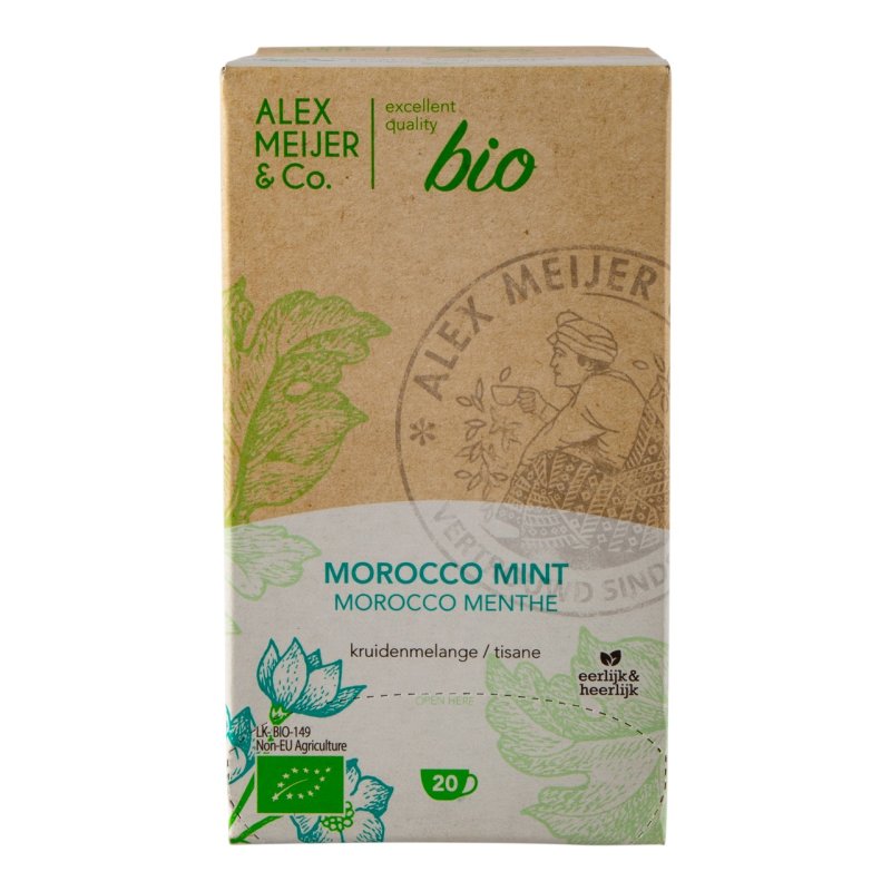 Thee morocco mint, BIO Pakje 20 stuks x 2 gram
