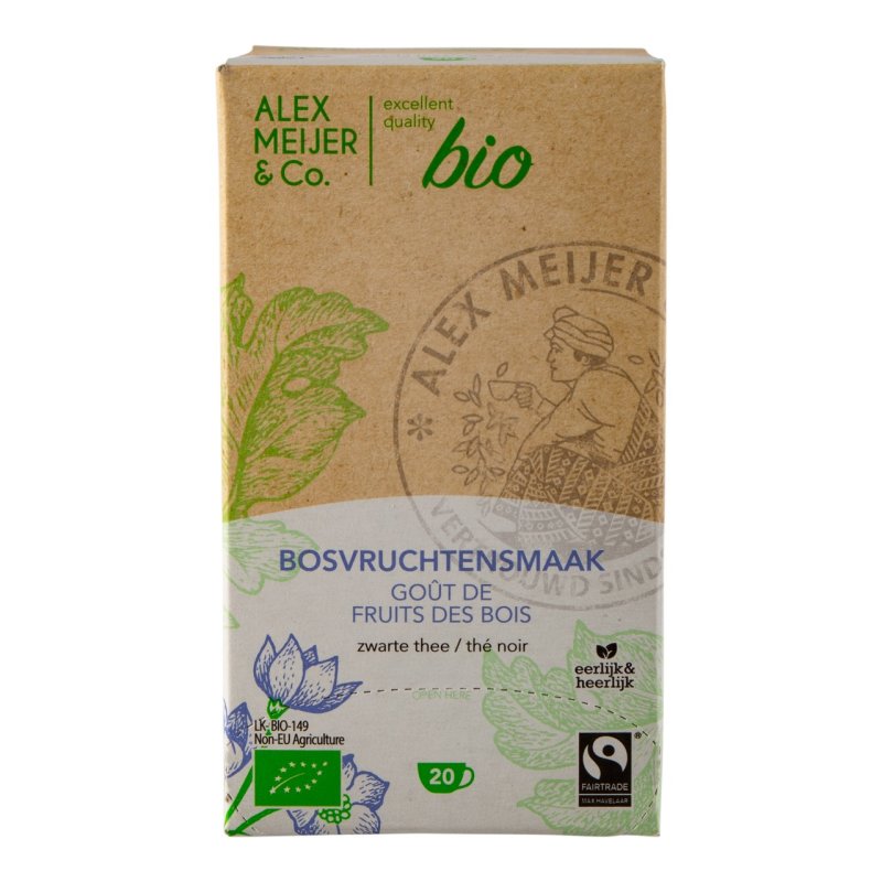 Thee bosvruchten, BIO-FT Pakje 20 stuks x 2 gram