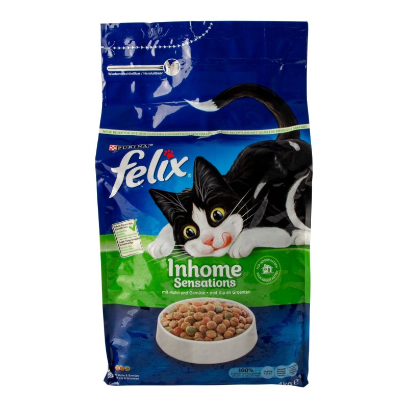Kattenvoer droog Felix kip-groenten Zak 4 kilo