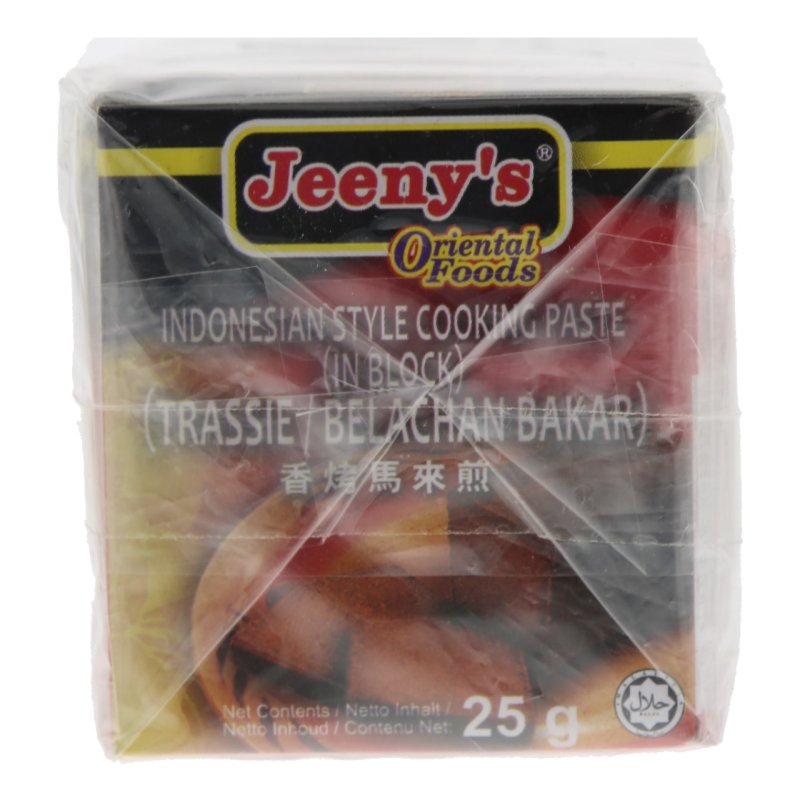 Indonesische kookpasta trassi 10 pakjes x 25 gram
