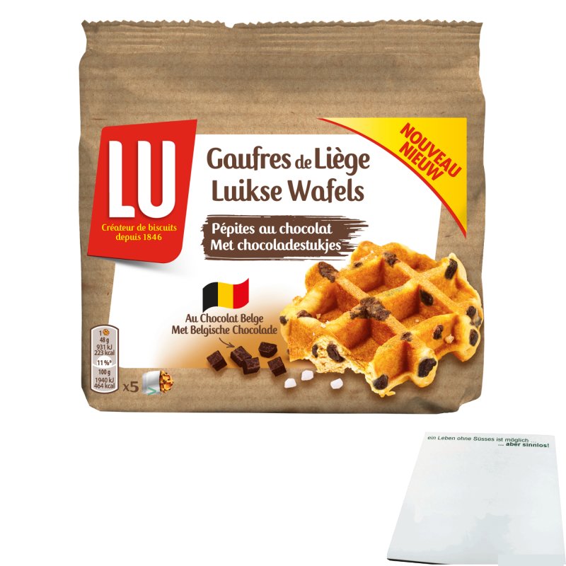 LU Gaufres de Liege Luikse Wafels mit belgischen Schokoladenstückchen