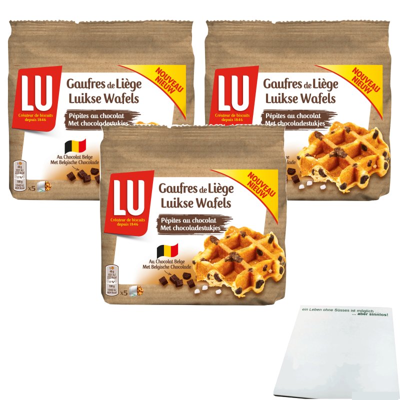 LU Gaufres de Liege Luikse Wafels mit belgischen Schokoladenstückchen