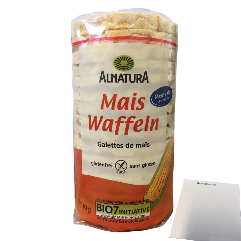 Alnatura Bio Maiswaffeln (1x110g Packung) + usy Block