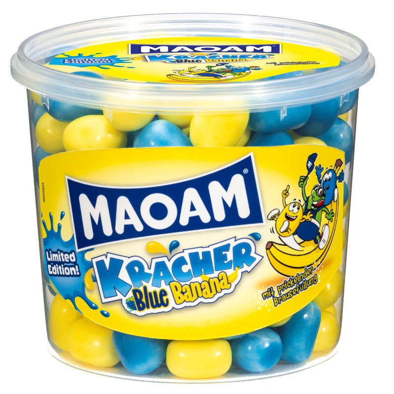 Haribo Maoam Kracher Blue Banana (600g Runddose)