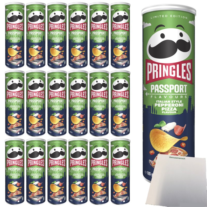 Pringles Passport Flavours Italian Style Pepperoni Pizza Flavour 19er