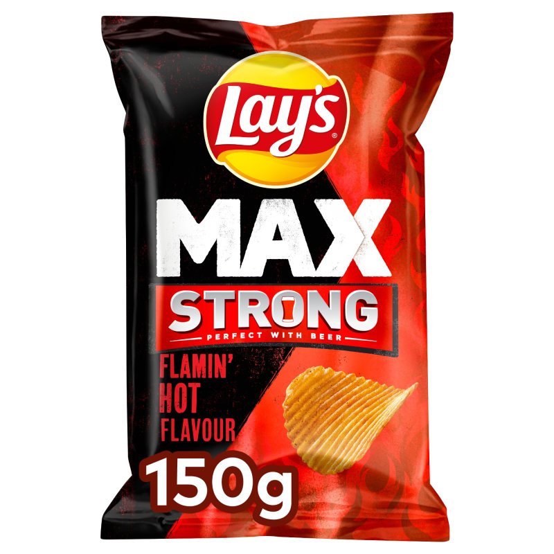 Lays Max Strong Flamin Hot Flavour (9x150g Packung)