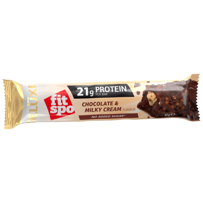 Fitspo Deluxe Protein bar Chocolate & Milky Cream mit 21g Protein (65