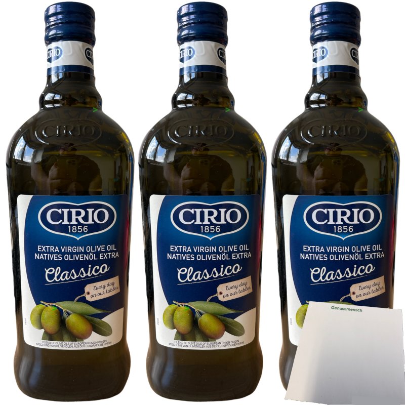 CIRIO Olivenöl extra Virgine nativ classica 3er Pack (3x1 Liter Flasc