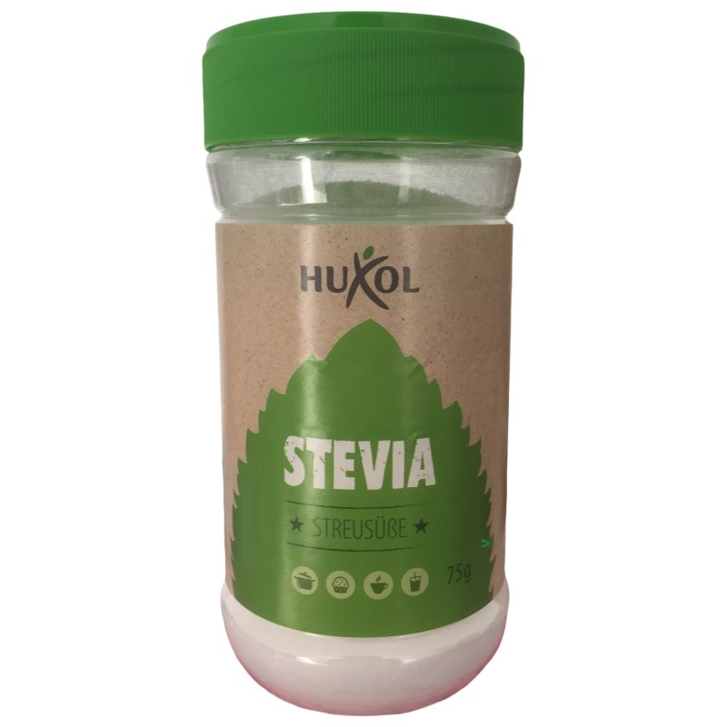 Huxol Stevia Streusüße 3er Pack (3x75g Dose) + usy Block