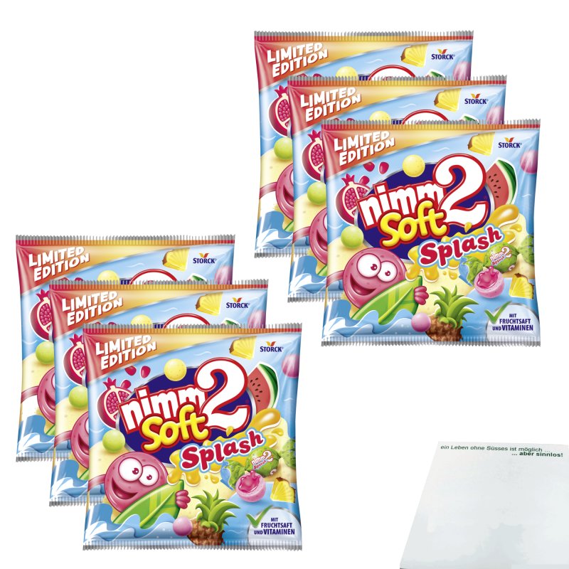 Storck Nimm 2 Soft Splash 6er Pack (6x240g Packung) + usy Block