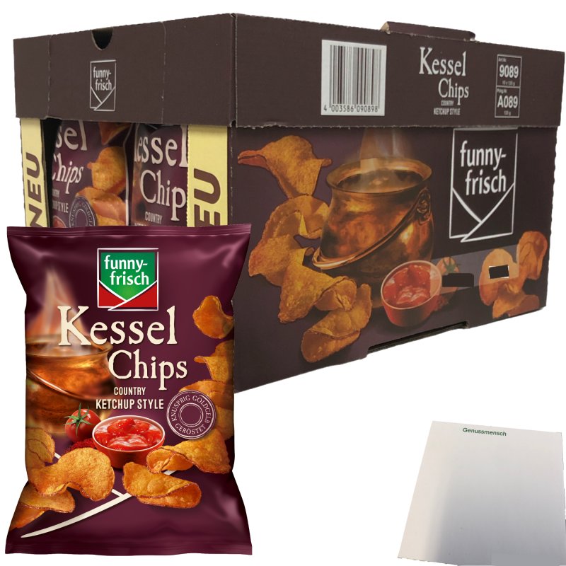 Funny-Frisch Kessel Chips Country Ketchup Style 10er Pack (10x120g Pa