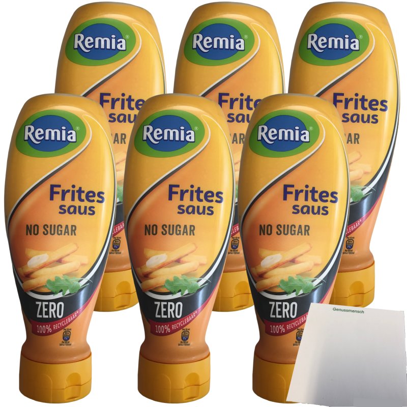 Remia Frites Saus no Sugar 6er Pack (6x500ml Flasche) + usy Block