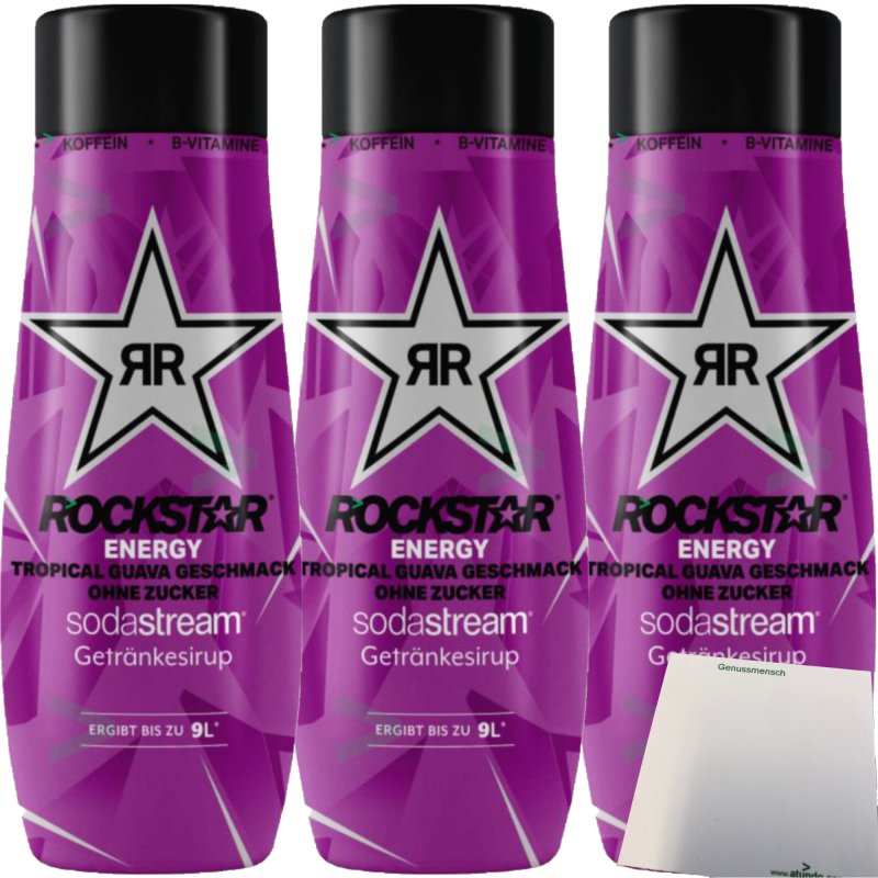 SodaStream Rockstar Tropical Guava ohne Zucker Getränkesirup 3er Pack