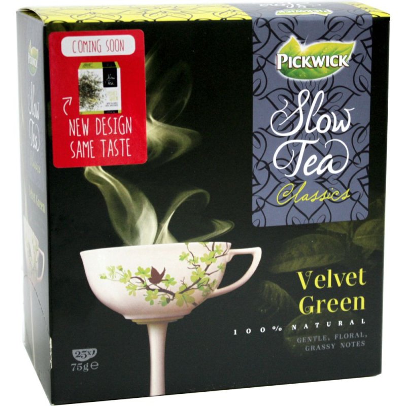 Pickwick Slow Tea Velvet Grüner Tee (25x3g Durchsichtige Folienteebeu