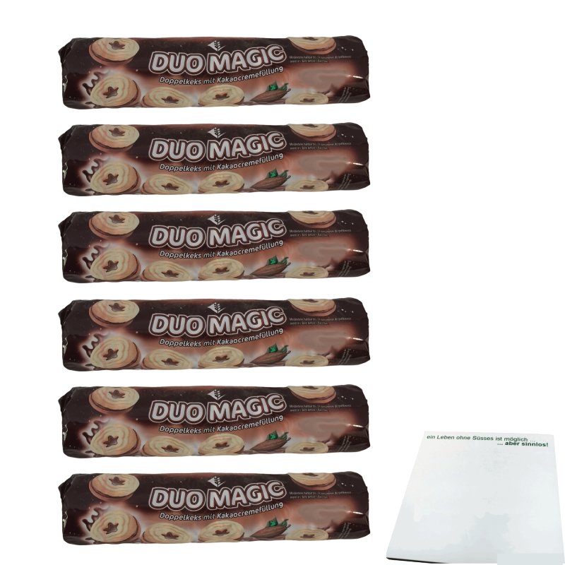 DuoMagic Doppelkeks mit Kakaocremefüllung (6x176g Packung) + usy Bloc