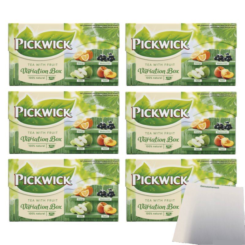Pickwick Tea with Fruit Variation Box 3er Pack + usy Block