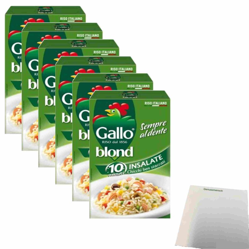 Gallo Riso Blond Risotti Insalate Reissalate 6er Pack (6x1kg Packung)