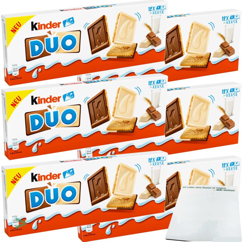 kinder duo 6er Pack (6x150g Packung) + usy Block