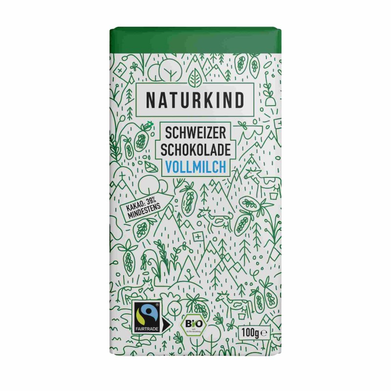 Edeka Bio Naturkind Vollmilch Schokolade 39% (100g Tafel)