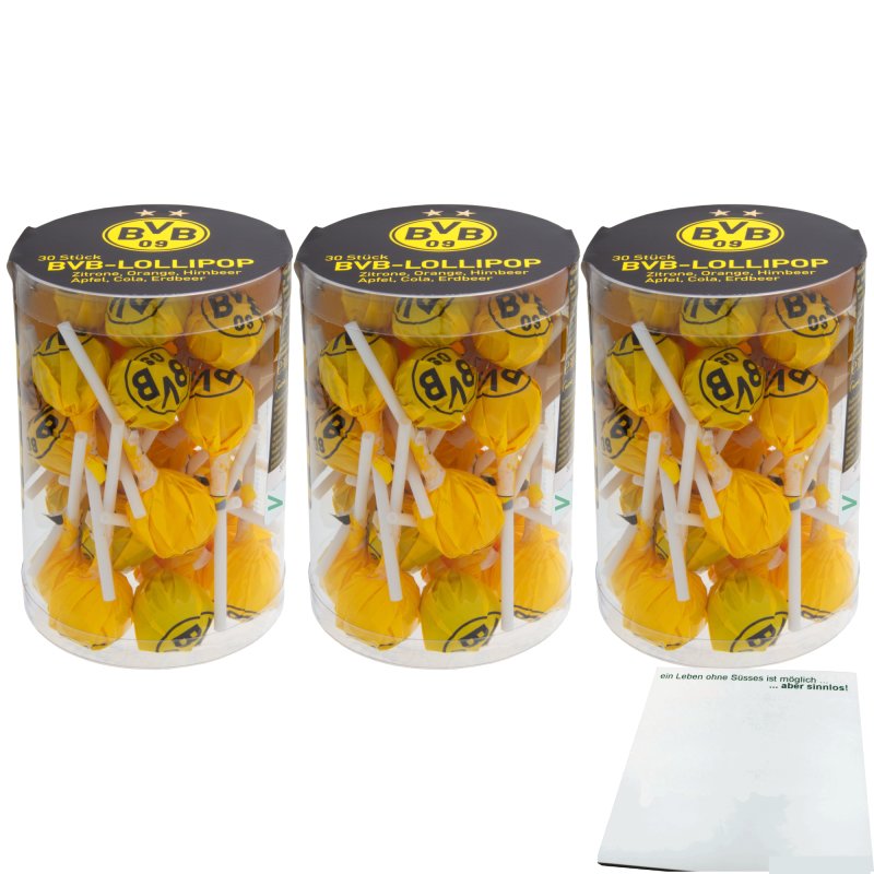 Woogie BVB Lollipops 3er Pack (3x300g Packung) + usy Block