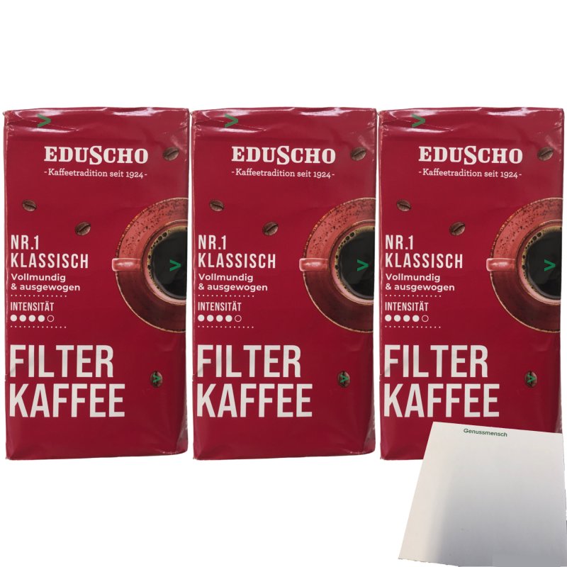 Eduscho Filterkaffee Nr.1 Klassisch 3er Pack (3x500g Packung) + usy B