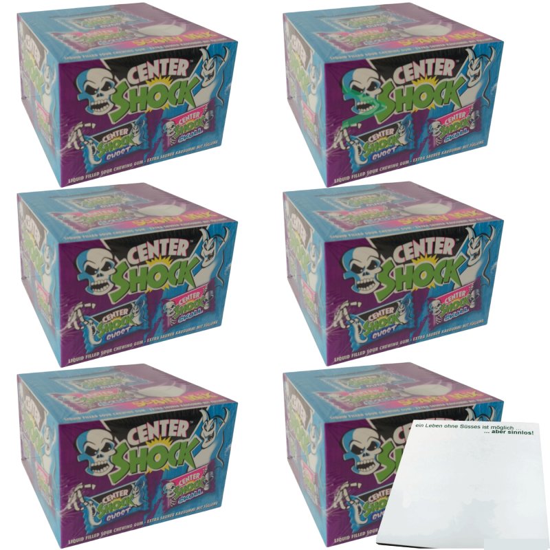 Center Shock Scary Mix Kaugummis extra sauer mit Füllung 600 Stück (6