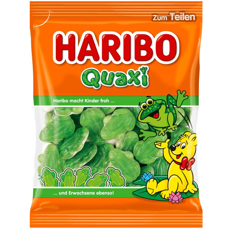 Haribo Quaxi Fröschli Fruchtgummi Frösche mit Schaumzuckerboden 1er P