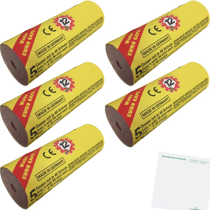 12 Schuss Munition für Wicke Euro Caps Revolver (5er Pack) + usy Bloc