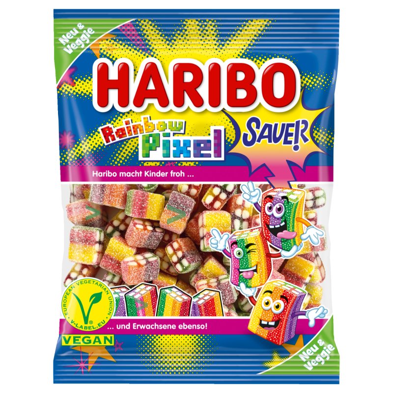 Haribo Rainbow Pixel Sauer (160g Packung)