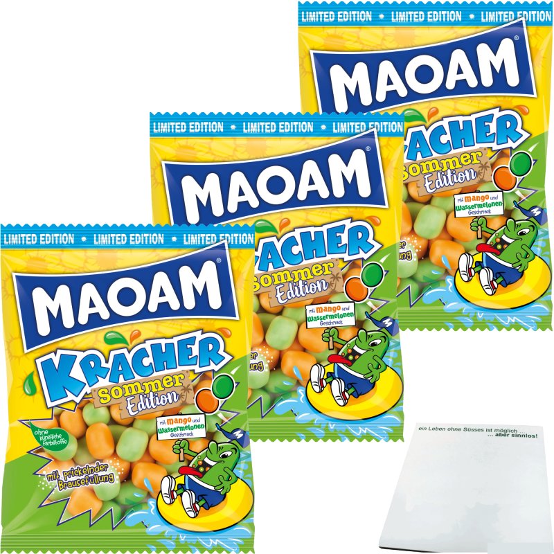 Haribo Maoam Kracher Sommer Edition mit Mango und Wassermelonen Gesch