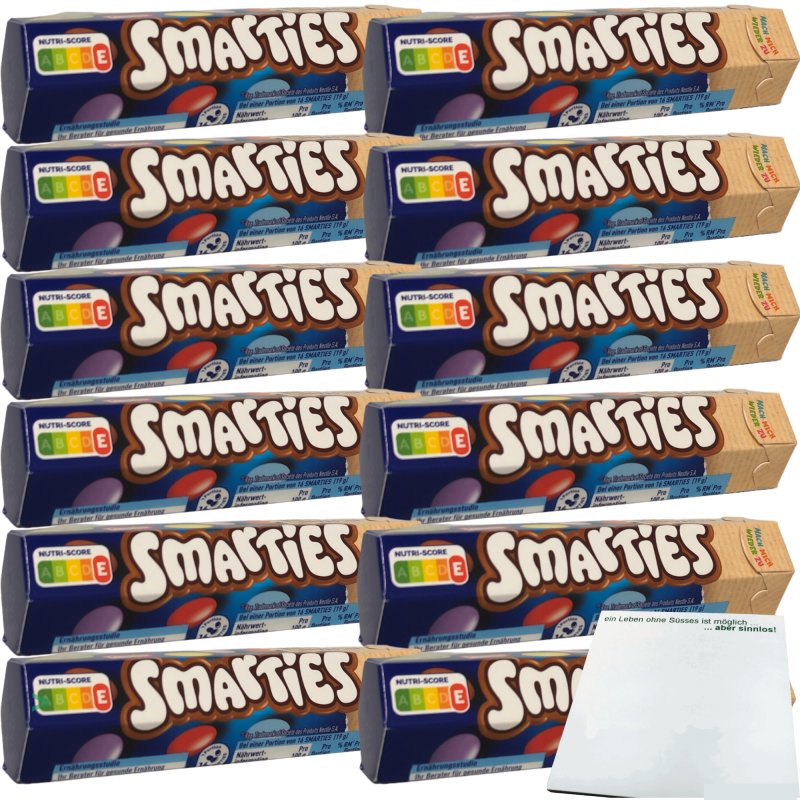 Nestle Smarties Einzelrolle Hexagon-Rolle 12er Pack (12x38g) + usy Bl