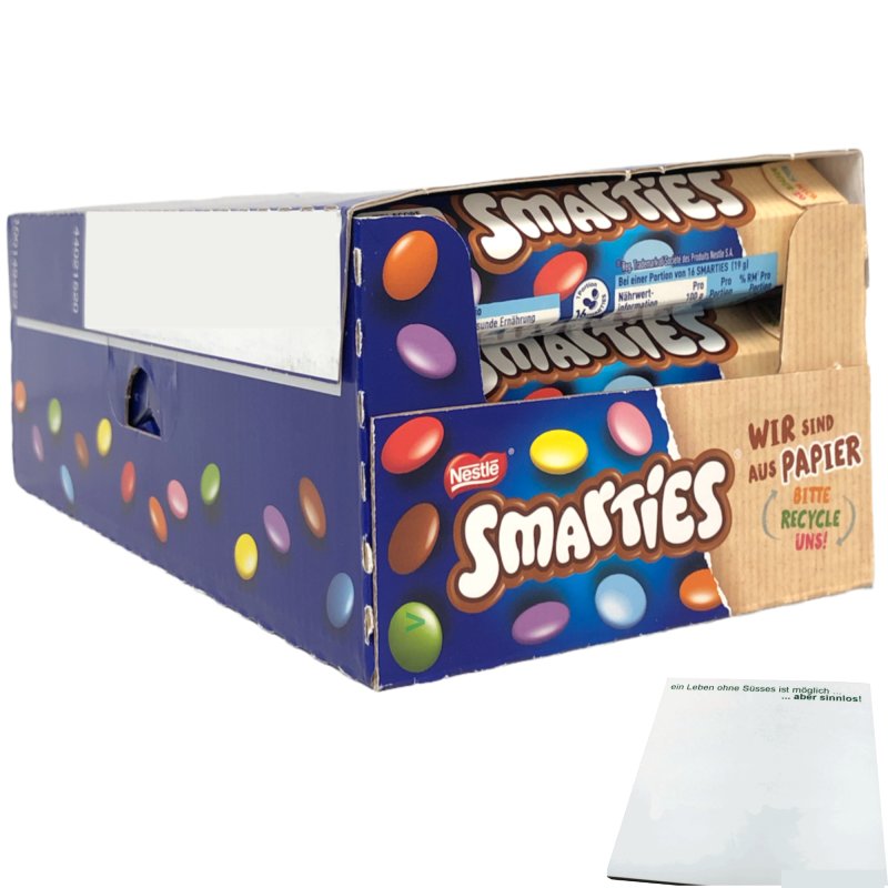 Nestle Smarties Einzelrolle Hexagon-Rolle 24er VPE (24x38g) + usy Blo