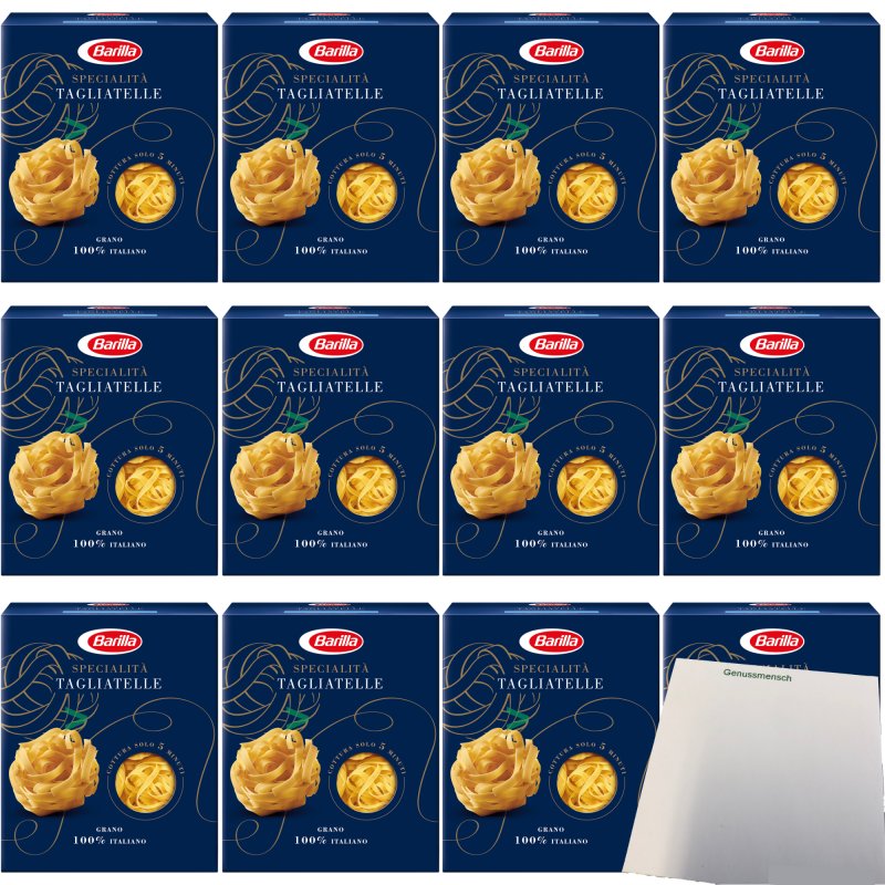 Barilla Collezione Tagliatelle 12er Pack (12x500g Karton) + usy Block