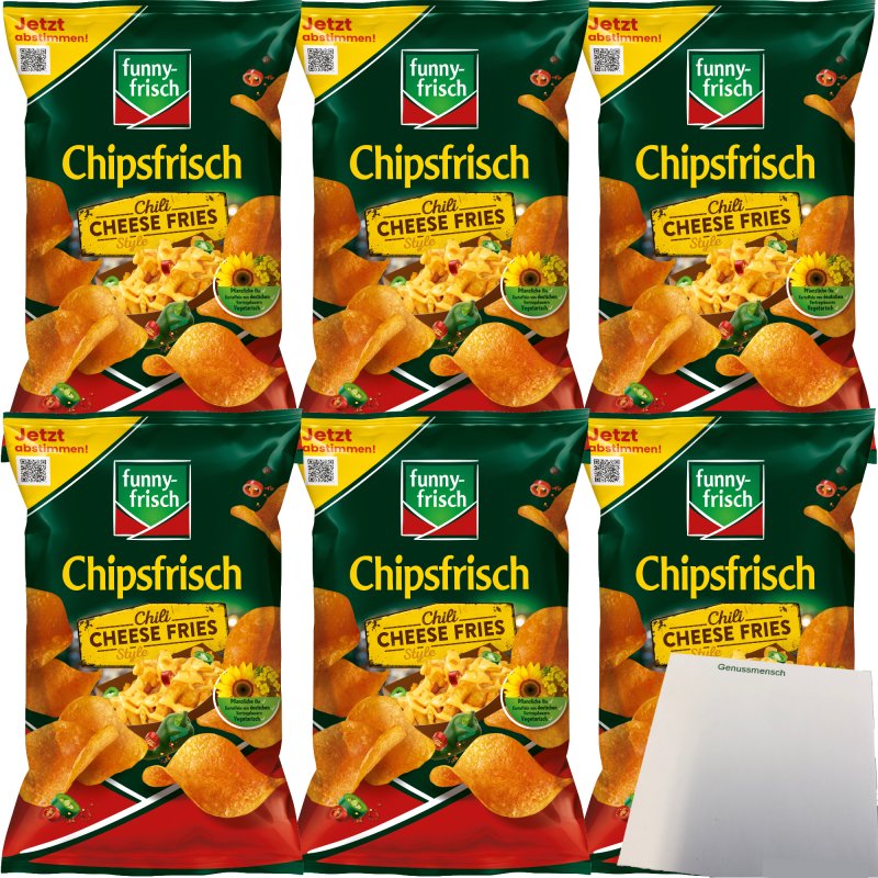 funny-frisch Chili Cheese Fries Style 6er Pack (6x150g Packung) + usy
