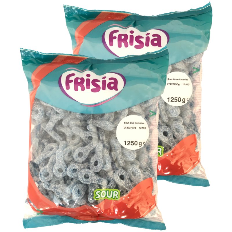 Frisia Sour blue dummies blaue, saure Fruchtgummischnuller 2er Pack