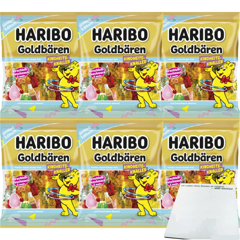 Haribo Goldbären Kindheitsknaller 6er Pack (6x175g Packung) + usy Blo