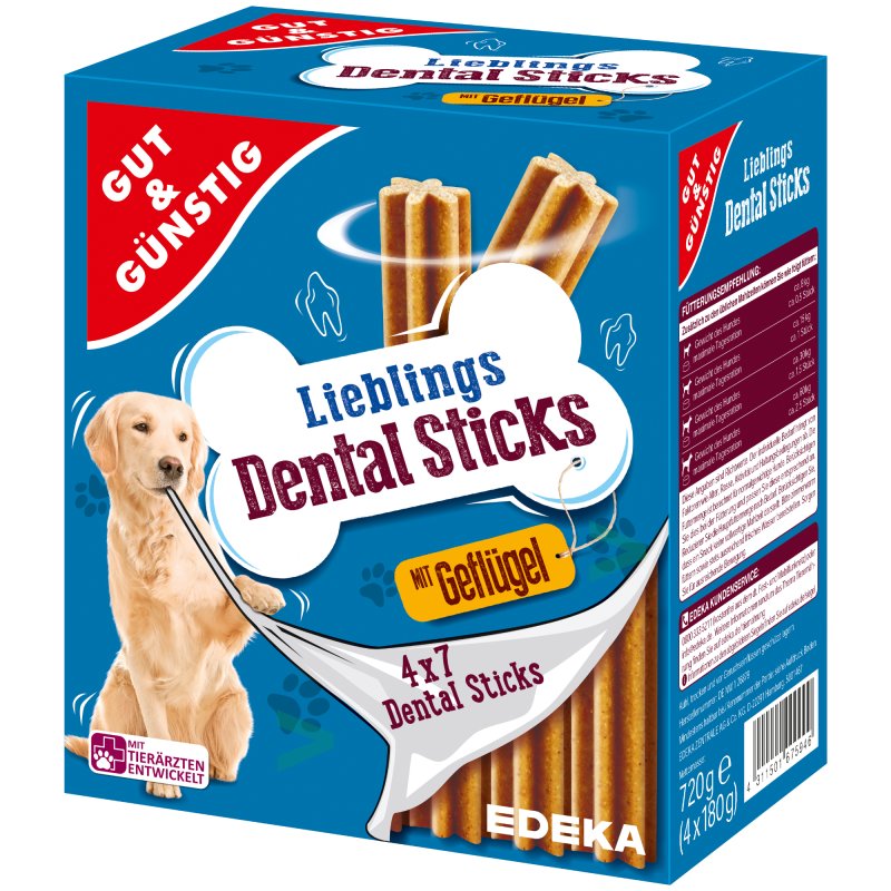 Gut & Günstig Lieblings Denta Sticks Multipack 3er Pack (3x720g Packu