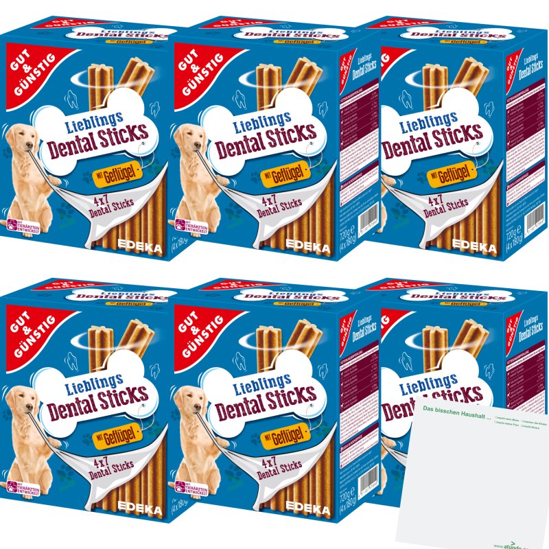 Gut & Günstig Lieblings Denta Sticks Multipack 6er Pack (6x720g Packu