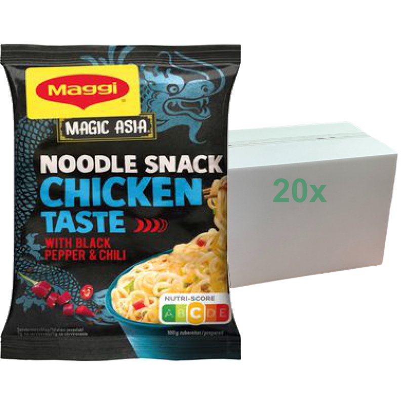 Maggi Magic Asia Nudel Snack Instant Huhn (20x62g Packungen)