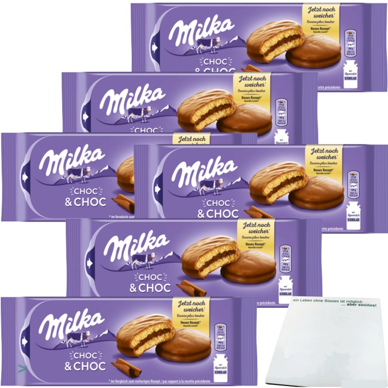 Milka Choc & Choc Kuchen mit Schokoladencreme 6er Pack (6x175g Packun