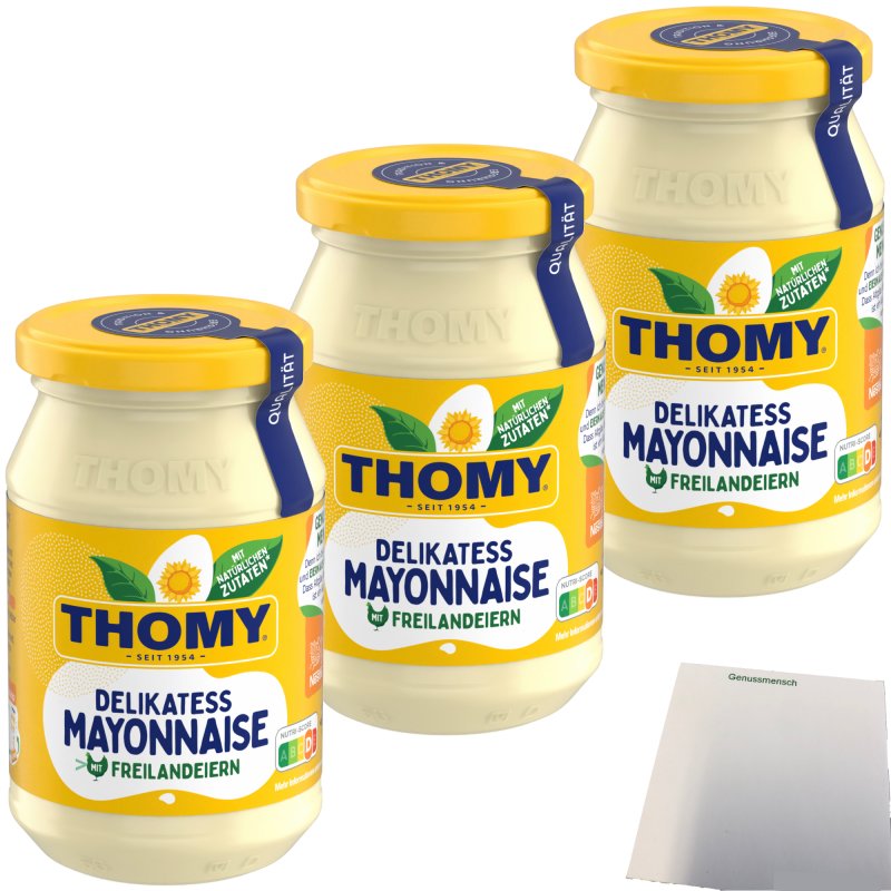 Thomy Delikatess Mayonnaise 80% 3er Pack (3x250ml) + usy Block