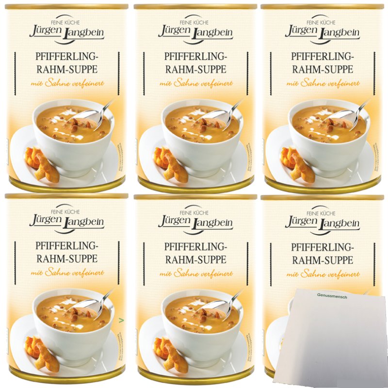 Jürgen Langbein Pfifferling-Rahm-Suppe mit Sahne verfeinert 6er Pack