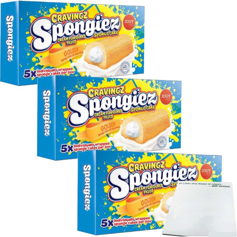 Jouy&Co Cravingz Spongiez Goldene Biskuit-Snacks gefüllt mit Vanillec